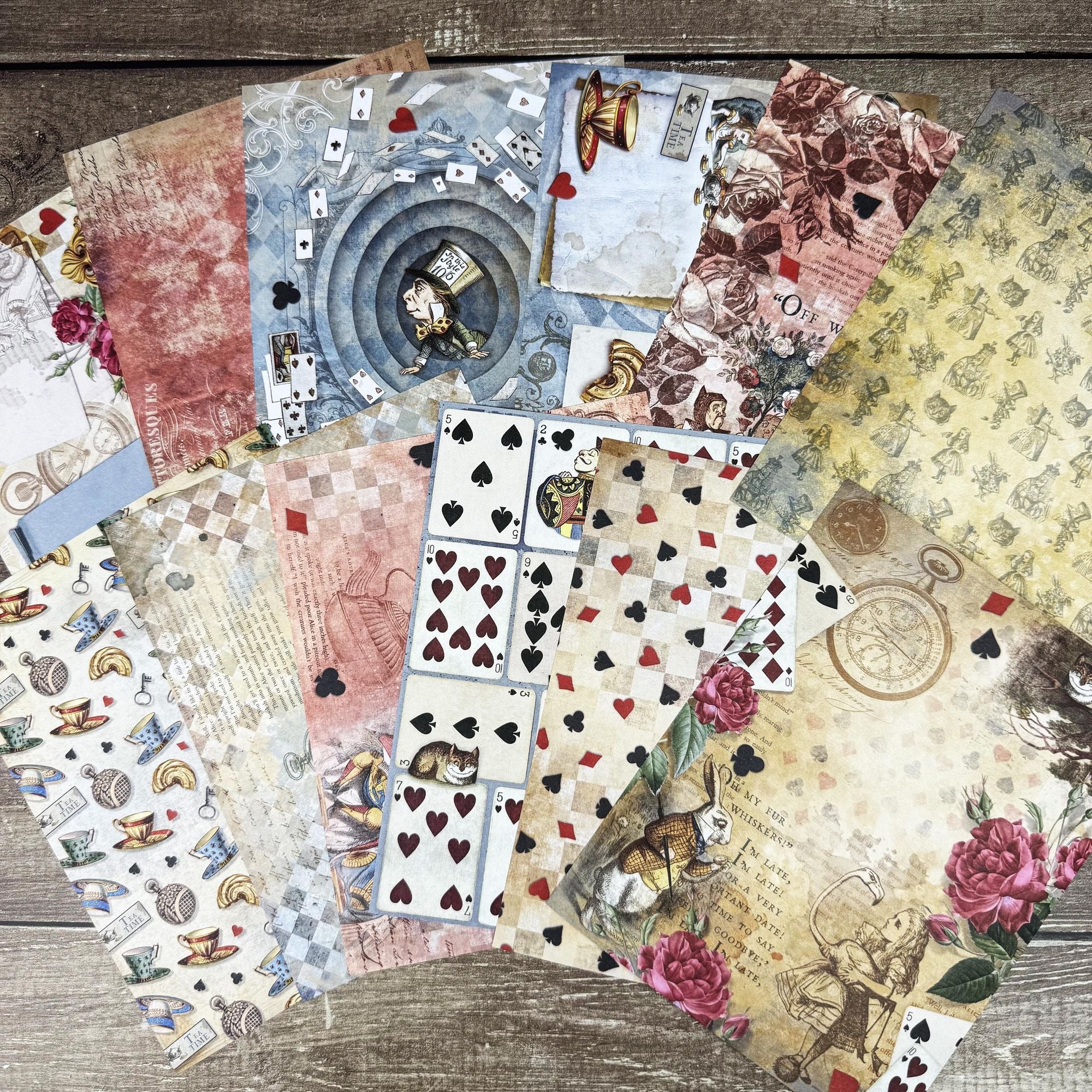 Alice Theme Paper 12pcs – Estarcase