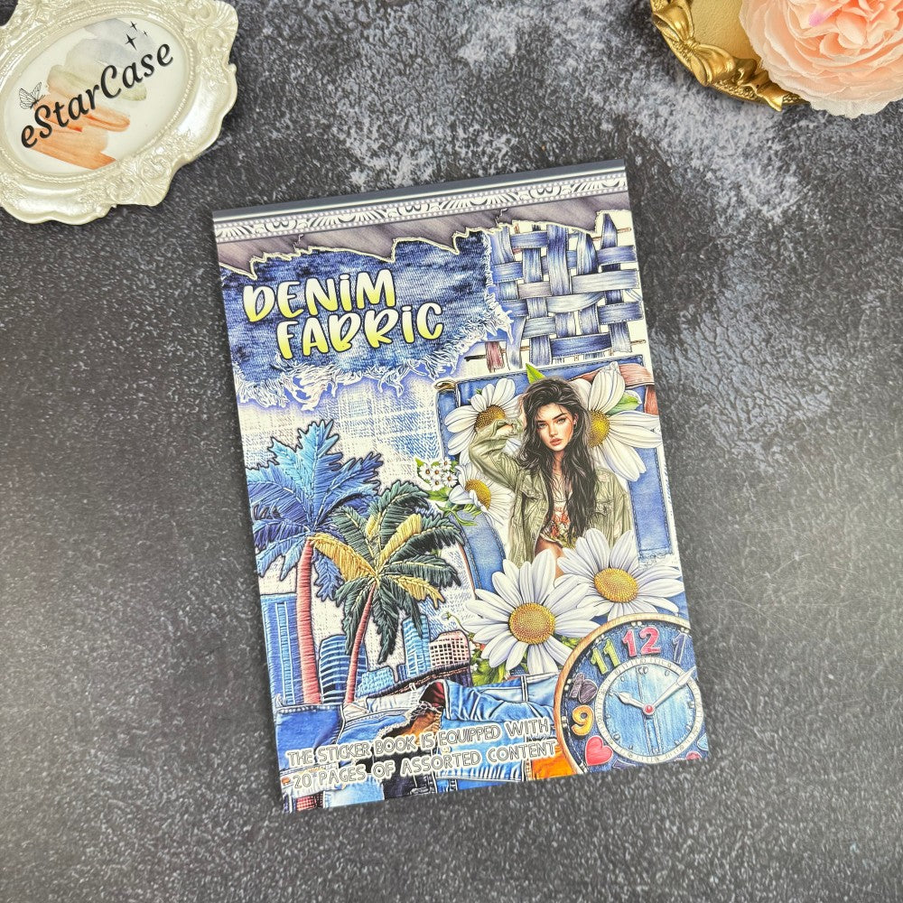 Blue Denim Diary Sticker Book – Estarcase