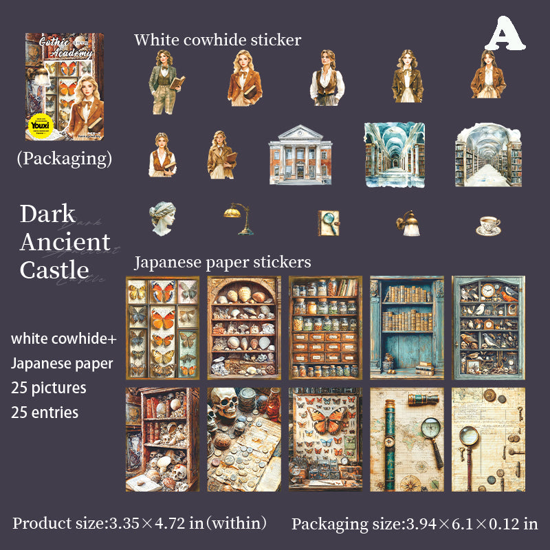 Gothic Academy Sticker 25pcs – Estarcase