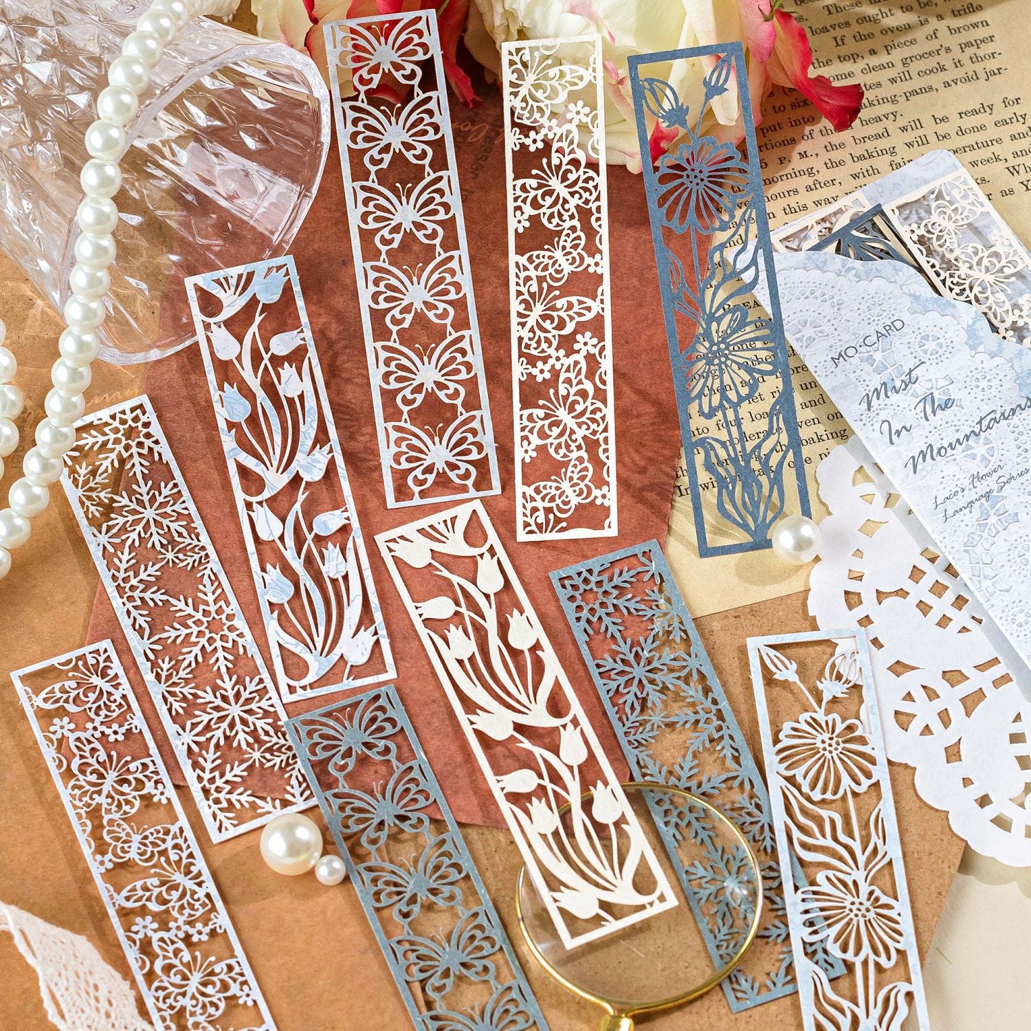 Retro Hollow Long Lace Paper 10pcs – Estarcase