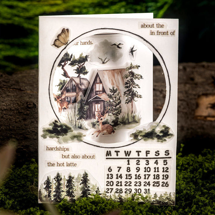 Rub-on Forest Themed Sticker 2pcs – Estarcase