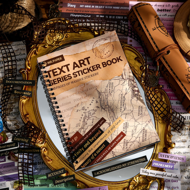 Text Art Sticker Book 40 sheets – Estarcase