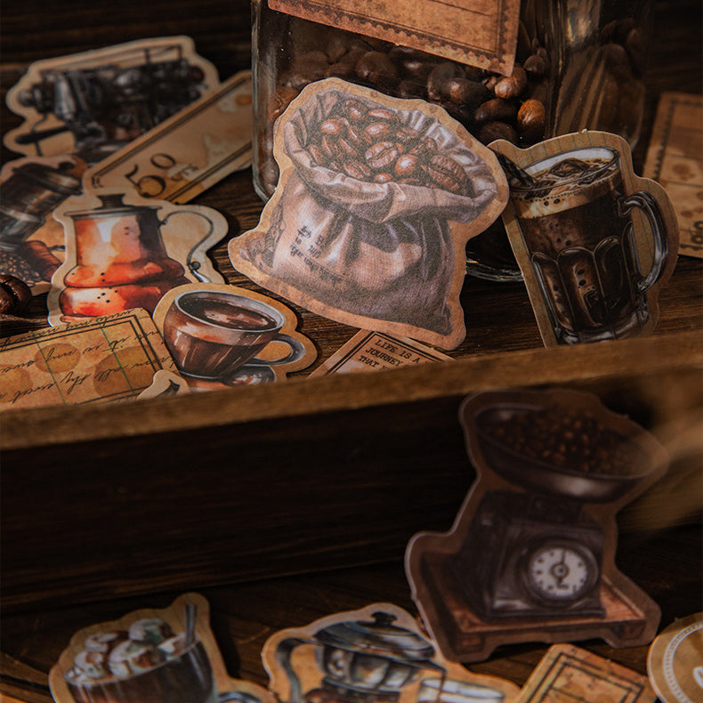Vintage Coffee Theme Stickers Pack 40pcs – Estarcase