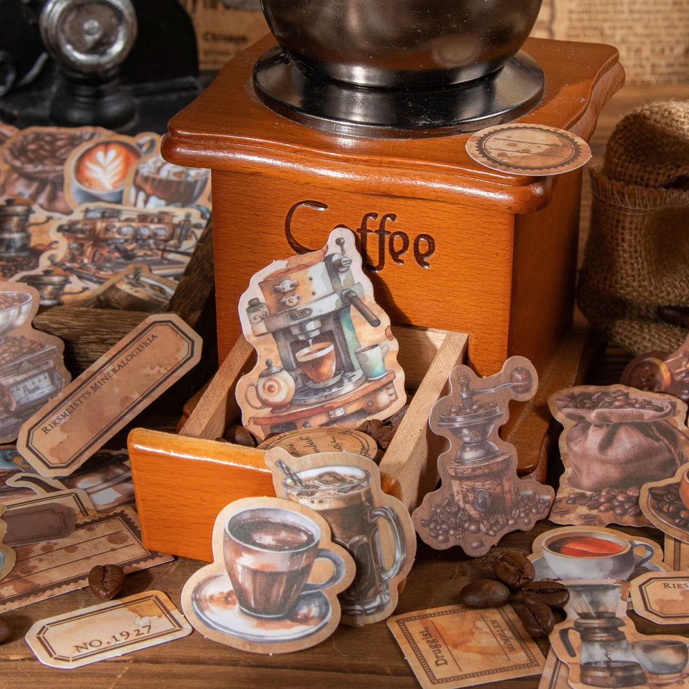Vintage Coffee Theme Stickers Pack 40pcs – Estarcase