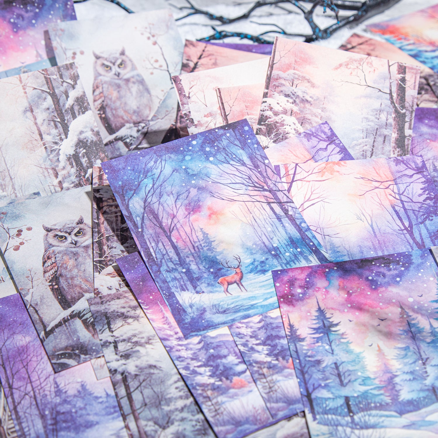 Winter Snow Scene Paper 30pcs – Estarcase